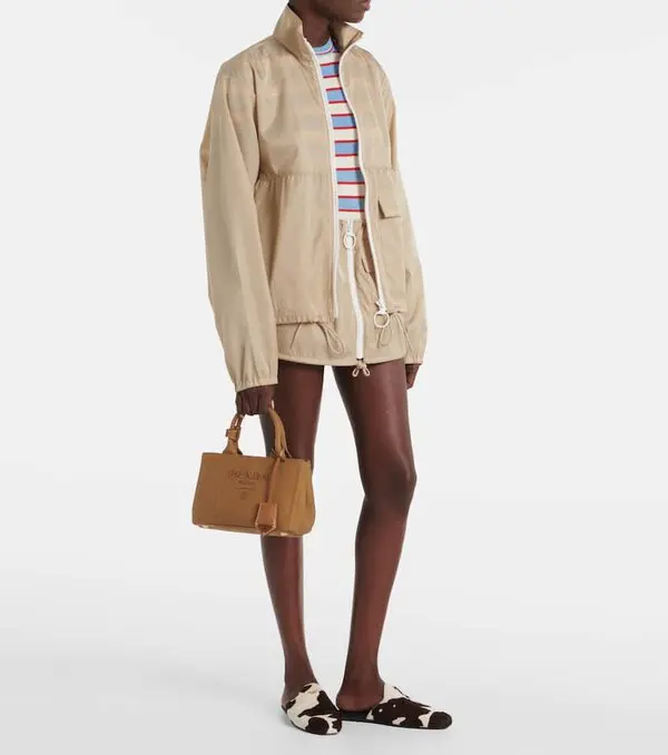 Prada Jardiniere Mini Canvas Tote Bag - Brown