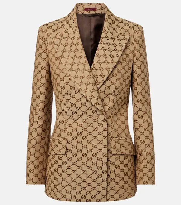 Gucci Gg Jacquard Cotton-blend Blazer