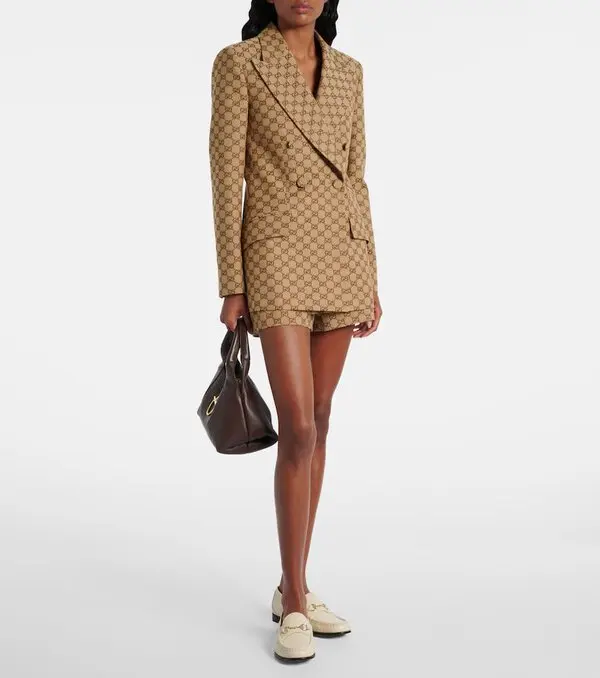 Gucci Gg Jacquard Cotton-blend Blazer