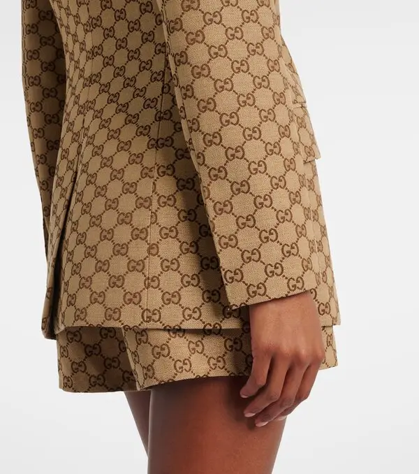 Gucci Gg Jacquard Cotton-blend Blazer