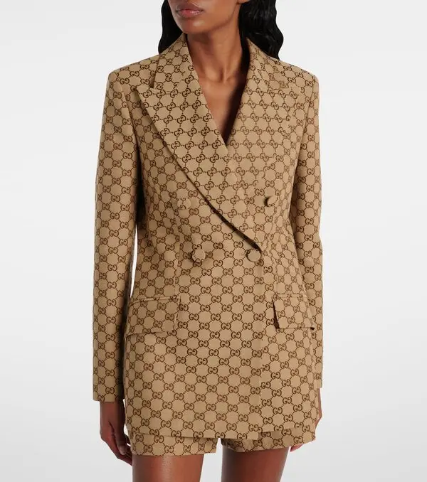 Gucci Gg Jacquard Cotton-blend Blazer