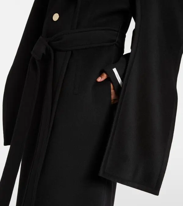 Sportmax Baldo Scarf-detail Virgin Wool Coat