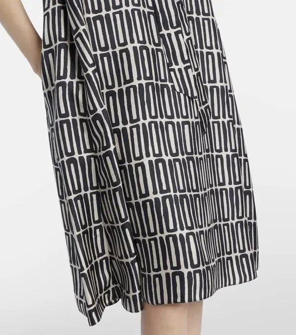 Max Mara Jackie Silk Twill Midi Dress