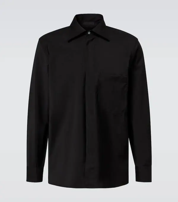 SAMAN AMEL Wool Overshirt - Black