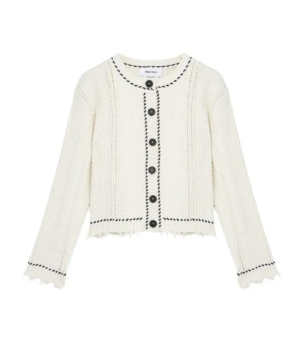 Alexander McQueen Textured Frayed Cardigan