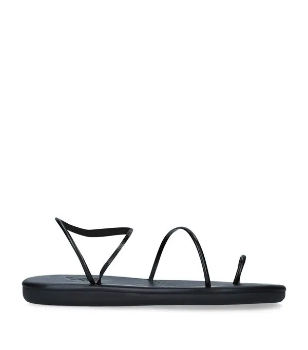 ANCIENT GREEK SANDALS Leather Kansiz Sandals - Black