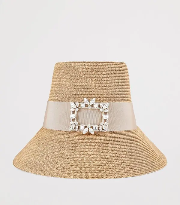 ROGER VIVIER Raffia Bucket Hat
