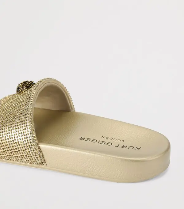 Kurt Geiger Embellished Meena Eagle Slides - Gold