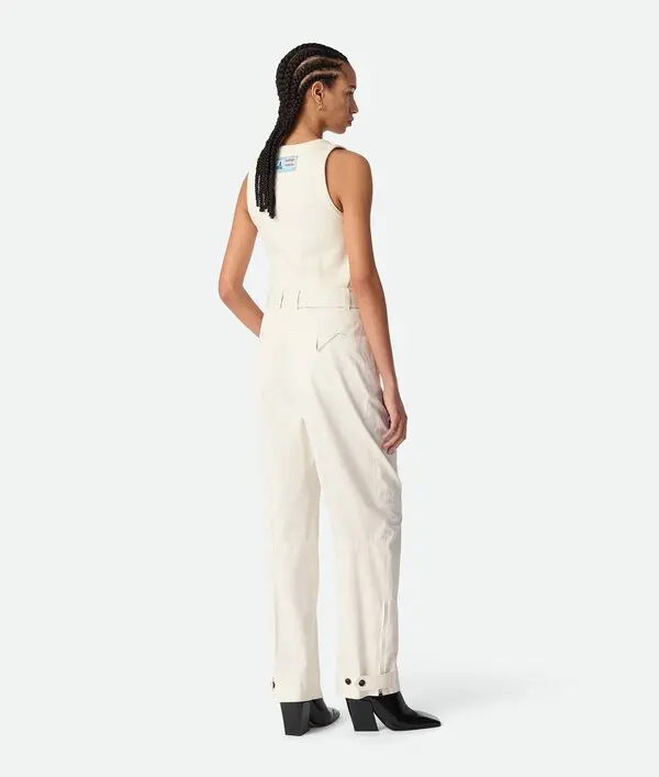 Bottega Veneta Cotton Twill Belted Pants