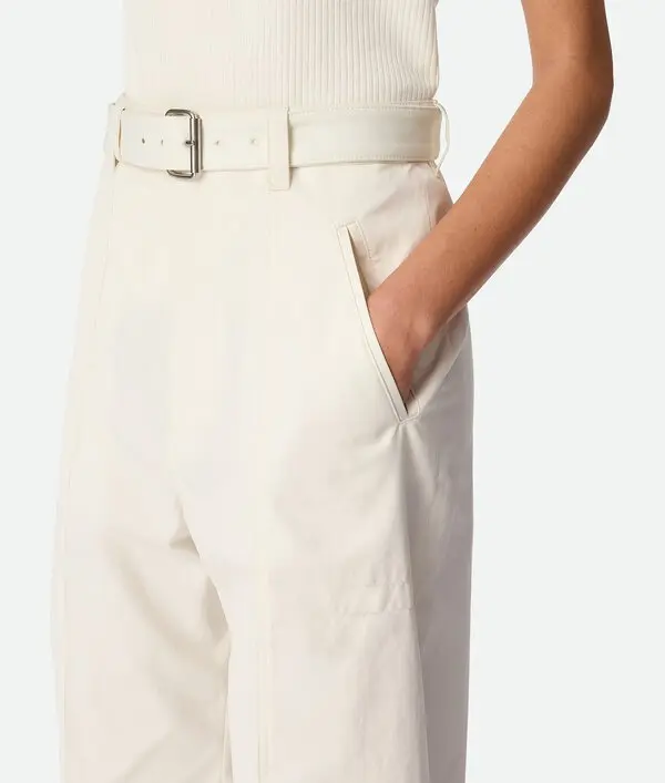 Bottega Veneta Cotton Twill Belted Pants