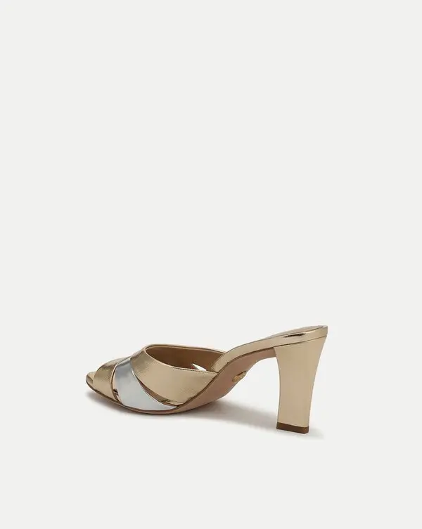Veronica Beard Cassiel Metallic Slide Sandal
