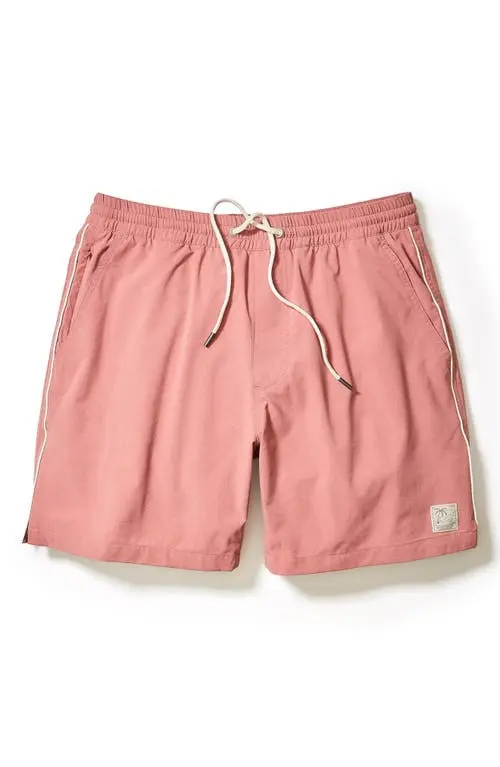 Marine Layer Lined Sport And Swim Trunks - Withered Rose