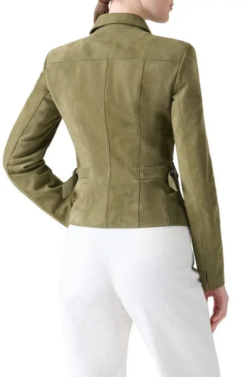 Akris Fitted Suede Jacket