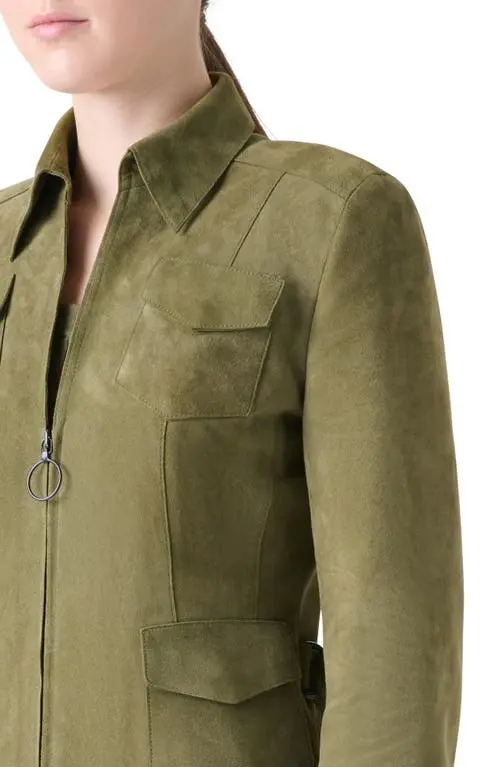 Akris Fitted Suede Jacket