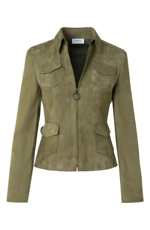 Akris Fitted Suede Jacket