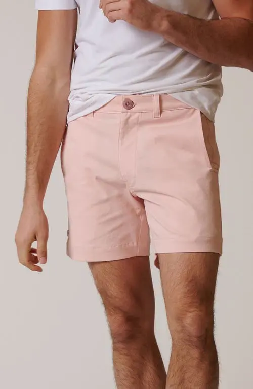 LEISURE LAB Stretch Cotton Chino Shorts - Rose Spritz