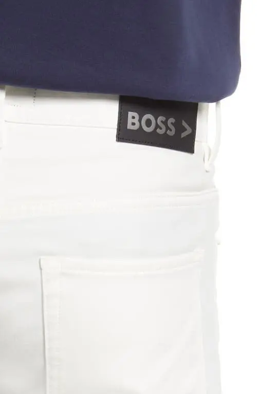 BOSS Delaware Slim-fit Five-pocket Trousers - Almond
