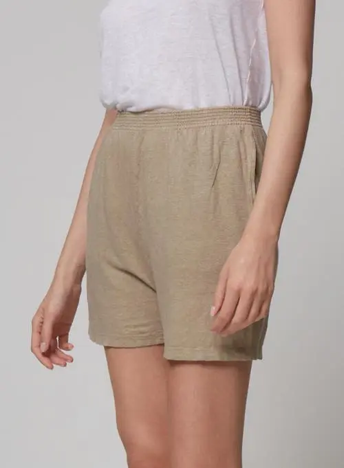 Majestic Filatures Linen Stretch Pull-on Shorts