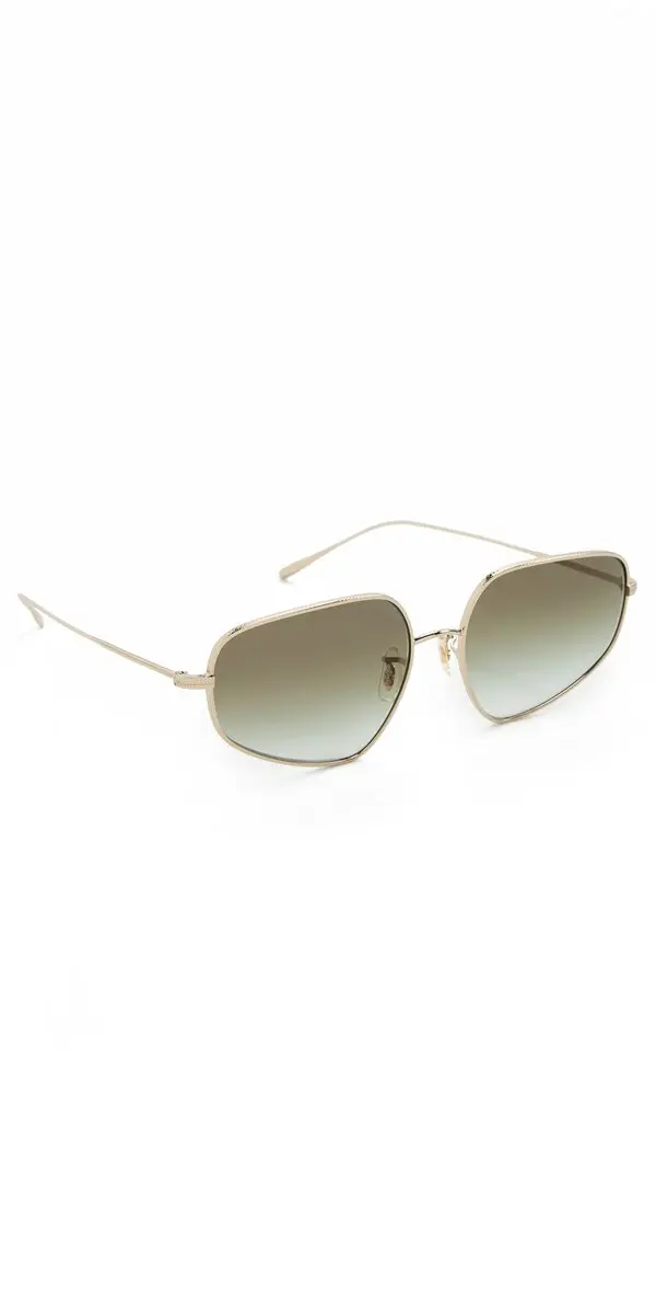Oliver Spencer Eylla Rectangle Sunglasses - Gold