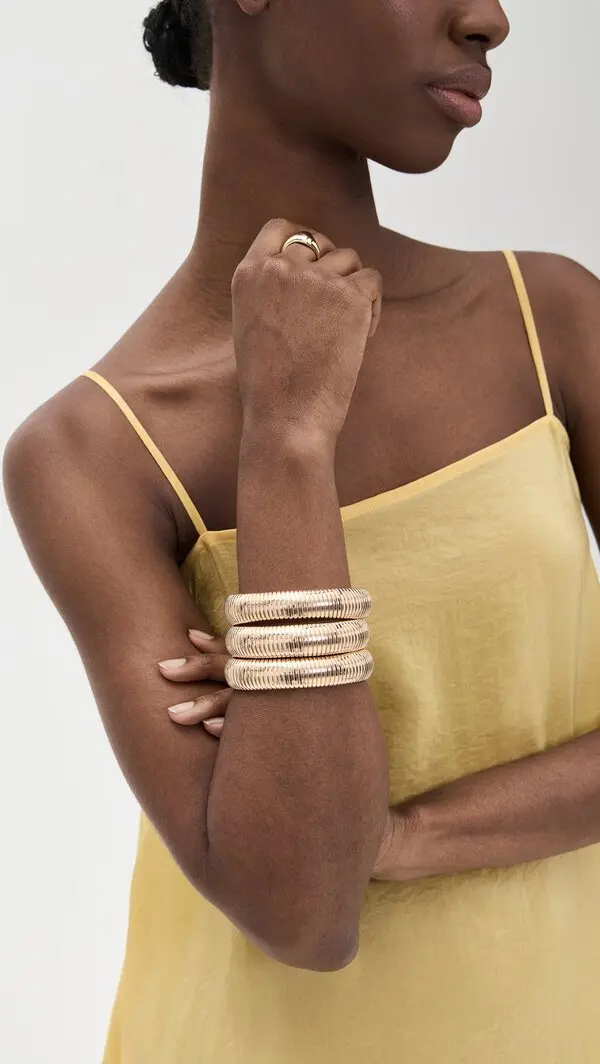 Ettika Flex Snake Chain Bracelet Set - Gold