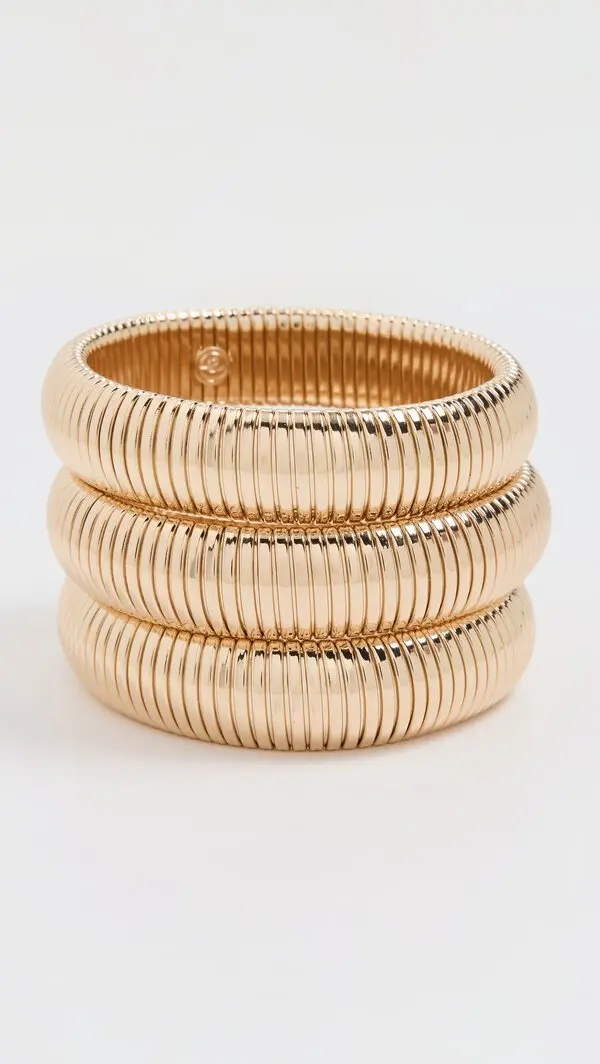 Ettika Flex Snake Chain Bracelet Set - Gold