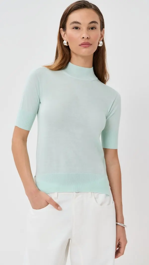 JIL SANDER Short Sleeve Crew Neck Sweater