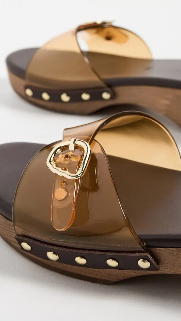 ANCIENT GREEK SANDALS Omonia Jelly Clogs - Caramel