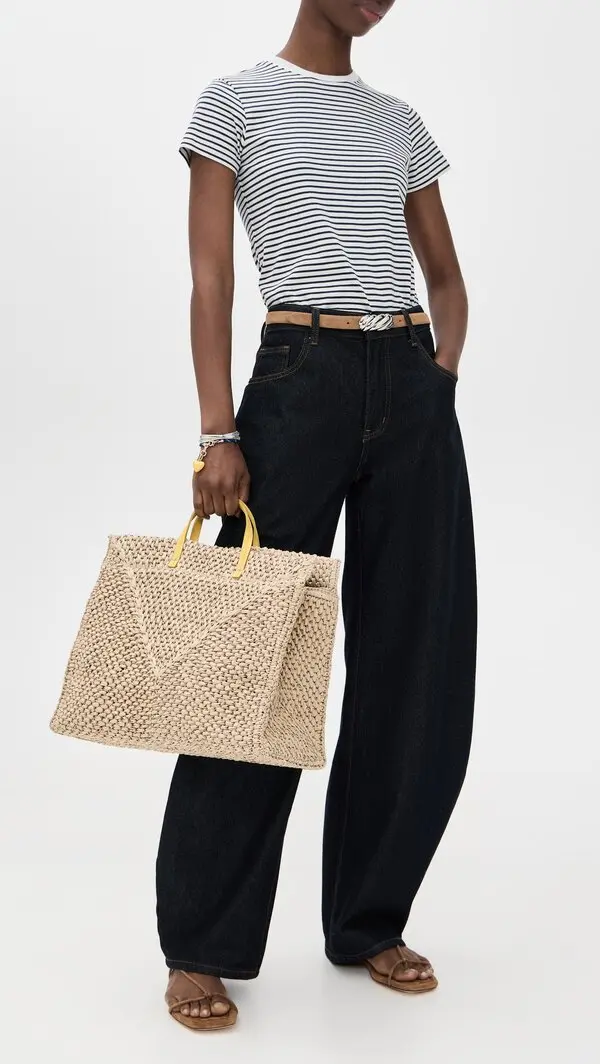 Clare V. Summer Simple Raffia Tote
