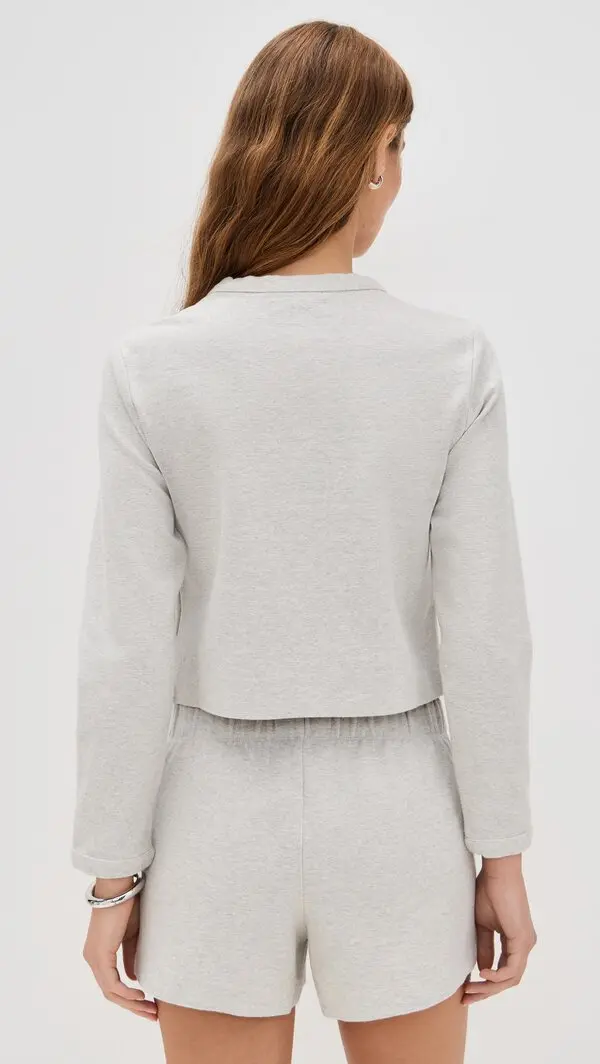 ALEX MILL Coco Sport Cardigan - Heather Grey