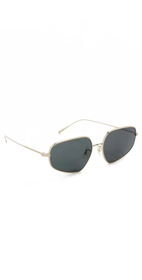 Oliver Spencer Eylla Rectangle Sunglasses - Gold