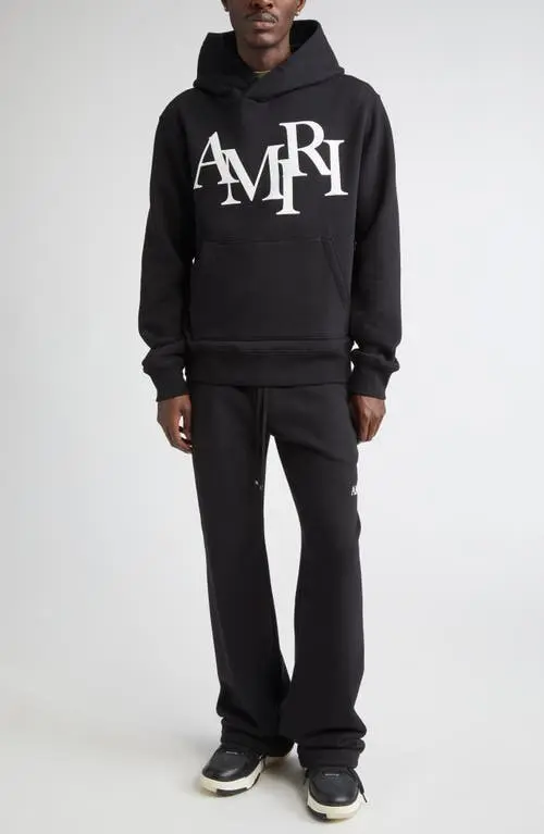 Amiri Staggered Logo Graphic Hoodie