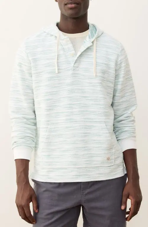 Marine Layer Portola Space Dye Stripe Slub Cotton-blend Beach Hoodie