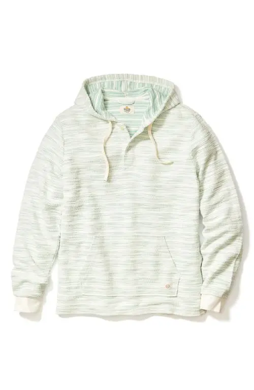 Marine Layer Portola Space Dye Stripe Slub Cotton-blend Beach Hoodie