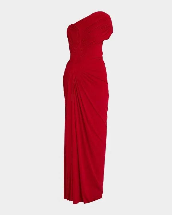 GAURAV GUPTA Sculpted One-shoulder Gown