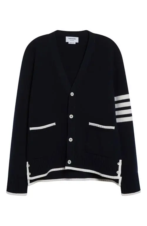 Thom Browne 4-bar Milano Stitch Virgin Wool Cardigan