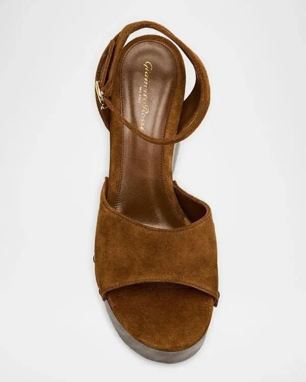 GIANVITO ROSSI Suede Platform Sandals