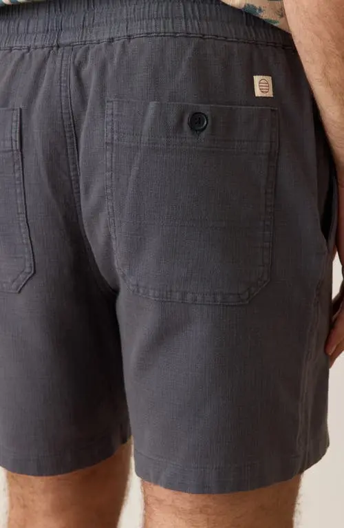 Marine Layer 6-inch Drawstring Beach Shorts - Faded Black