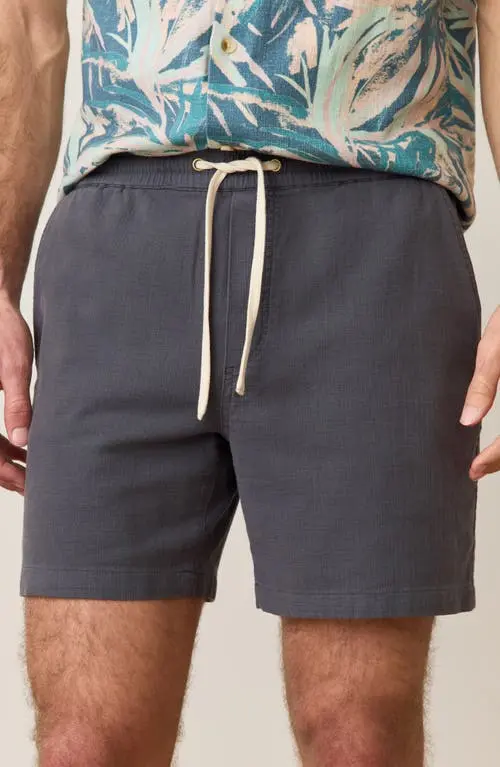 Marine Layer 6-inch Drawstring Beach Shorts - Faded Black