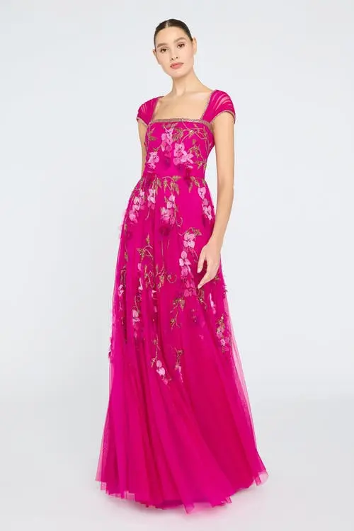 Theia Giana Beaded Gown