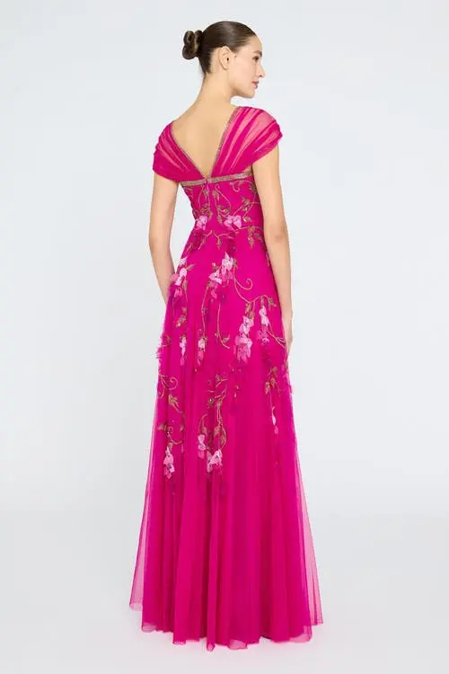 Theia Giana Beaded Gown