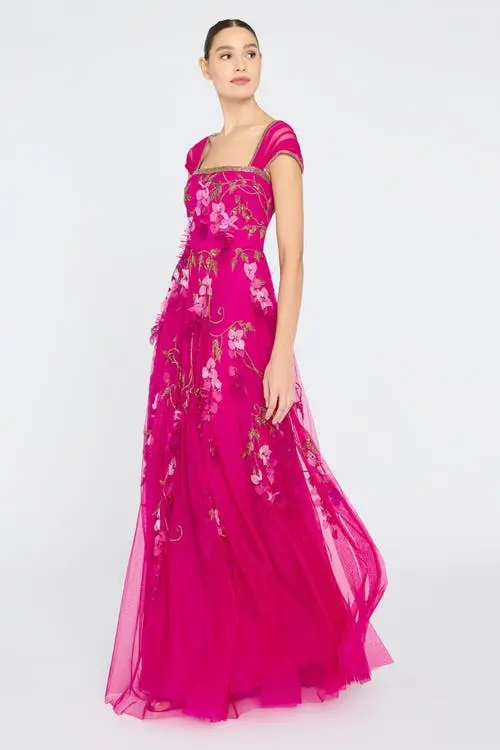 Theia Giana Beaded Gown