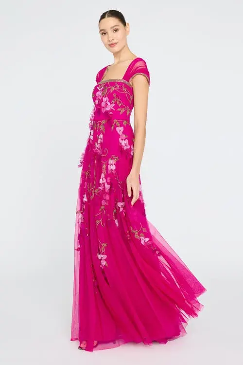 Theia Giana Beaded Gown