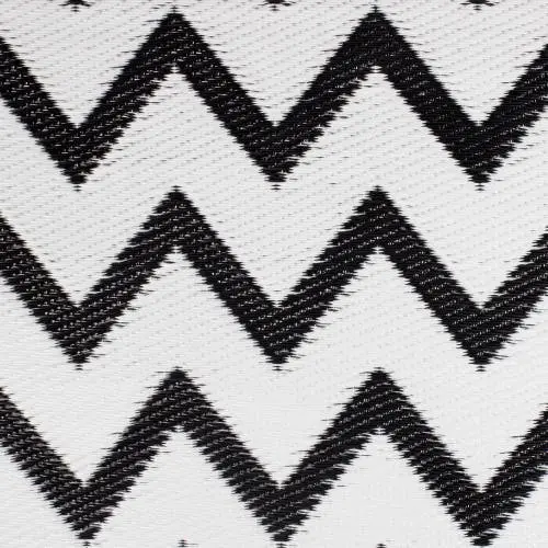 NORTHLIGHT 4' X 6' And White Chevron Rectangular Outdoor Area Rug