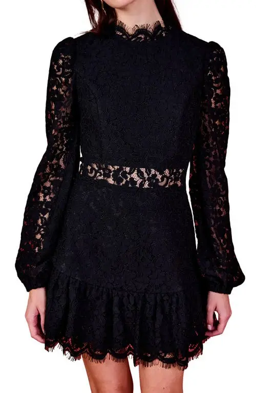 Endless Rose Lace Cutout Long Sleeve Minidress