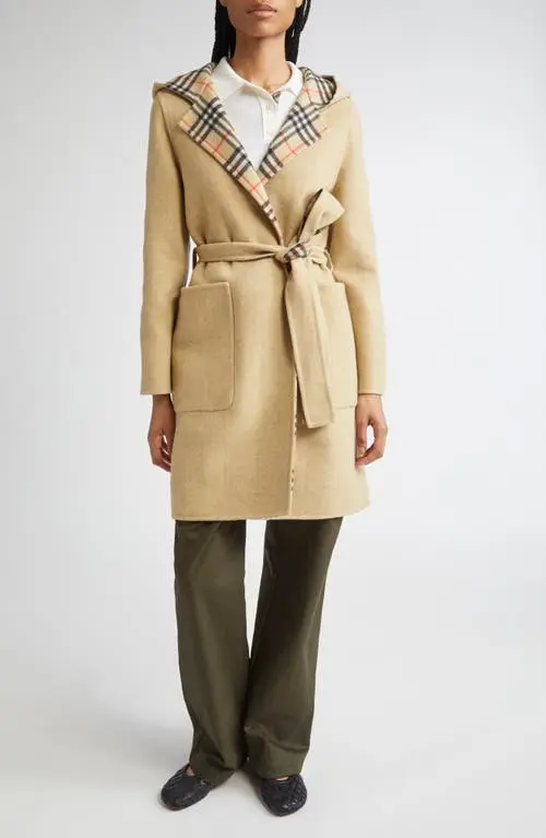 Burberry Hampshire Wool Reversible Hooded Coat