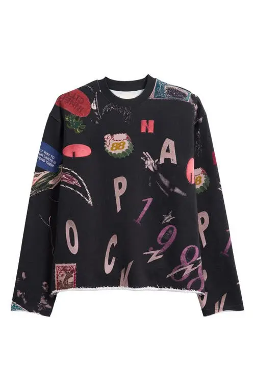 HONOR THE GIFT Collage Graphic Cotton Crewneck Sweatshirt