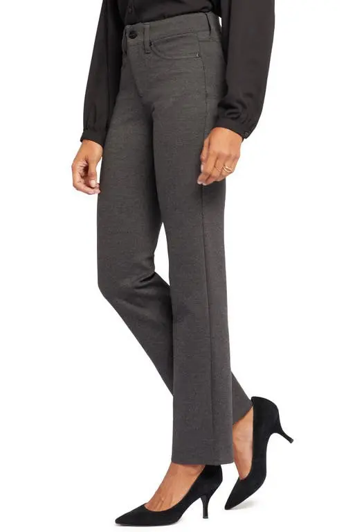 NYDJ Marilyn Straight Leg Pants - Charcoal Heathered