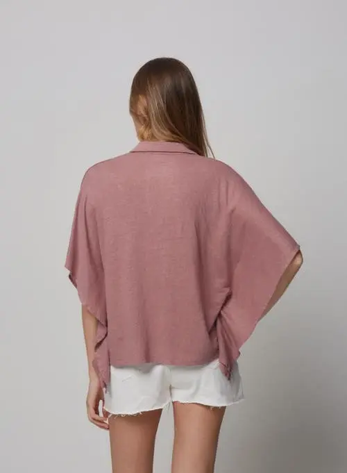 Majestic Filatures Linen Stretch Batwing Polo