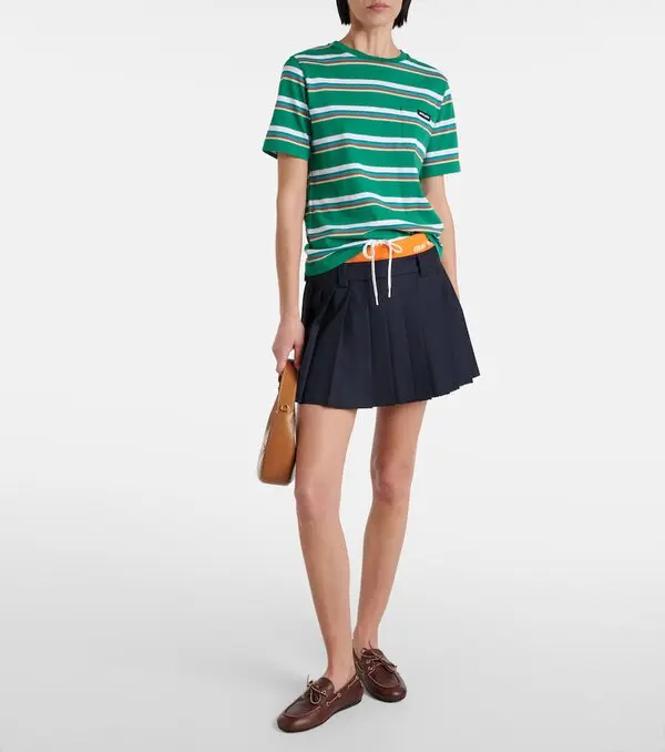 Miu Miu Leather Boat Shoes