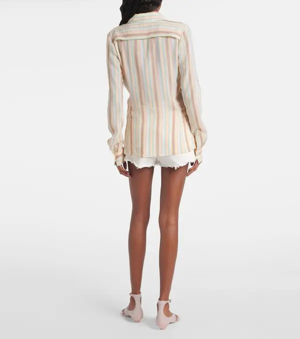Chloé Striped Cotton Crêpon Shirt - Multicoloured